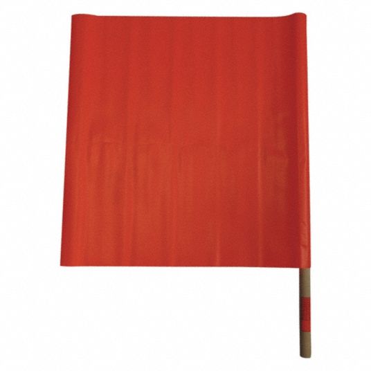 Traffic Flag, 24 in Wood Dowel, Handheld Warning Flag - 8AE39|8AE39 ...