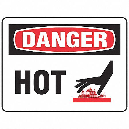 10 in x 14 in Nominal Sign Size, Danger Sign - 8AE99|24323 - Grainger