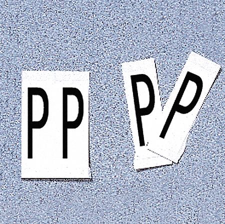 2 in Character Ht, P, Letter Label - 8AJ97|34098WP - Grainger