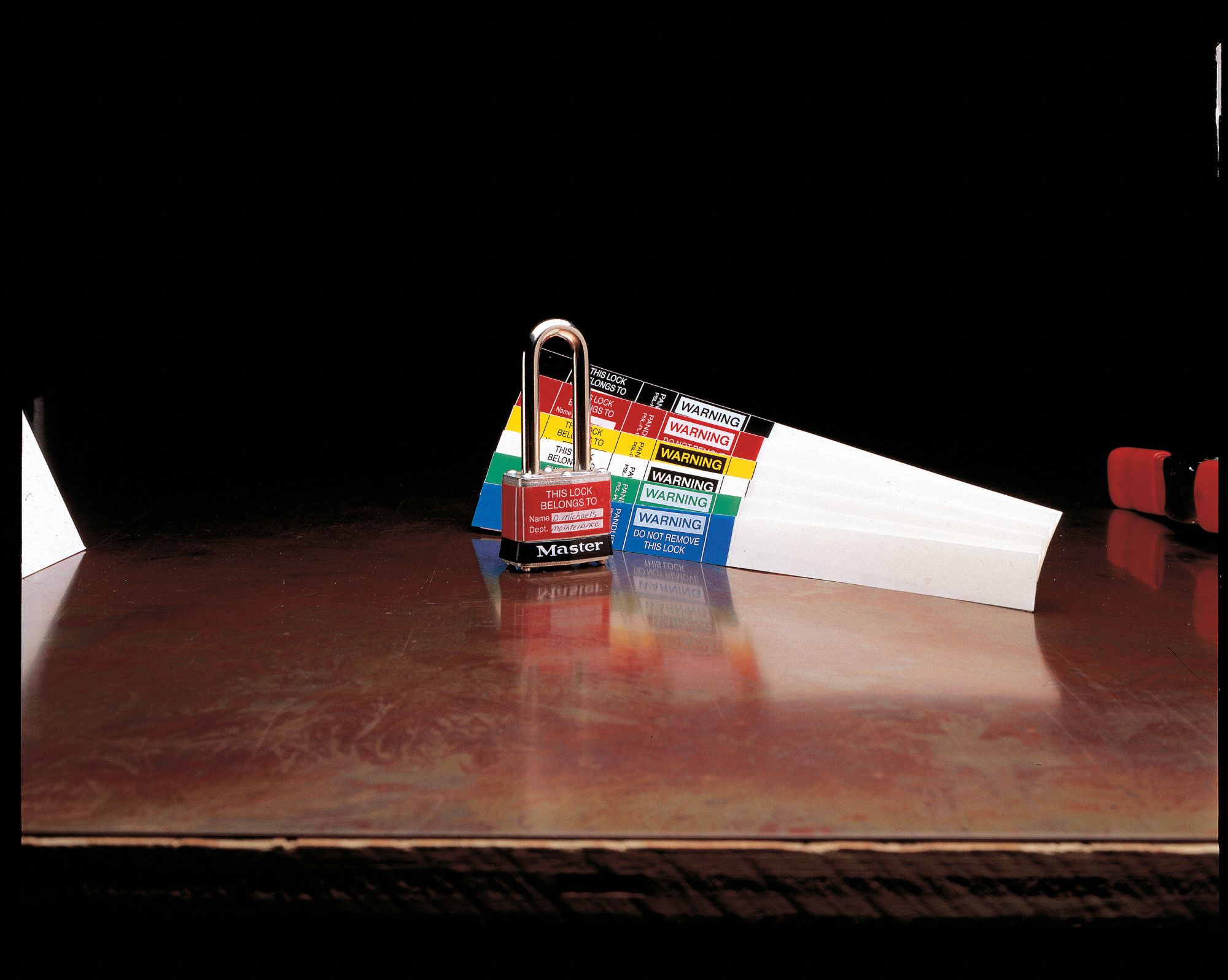 Vinyl, Adhesive Sign Mounting, Padlock Label - 9HY44|PSL-PL1REDY - Grainger