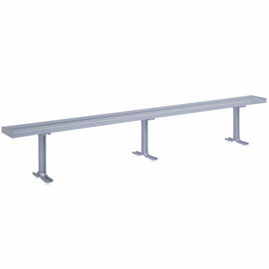 LYON, 10 ft x 9 1/2 in x 17 in, Aluminum, Locker Room Bench - 8RG31 ...