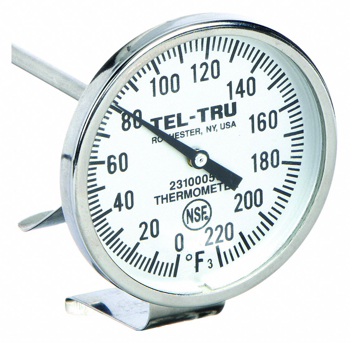 TEL-TRU, 0°F to 220°F, +/- 1% Accuracy, Laboratory Dial Thermometer ...