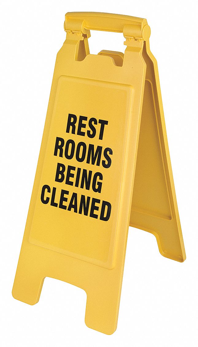 Plastic, Free Standing Sign Mounting, Restroom Sign - 8AG73|28968 ...