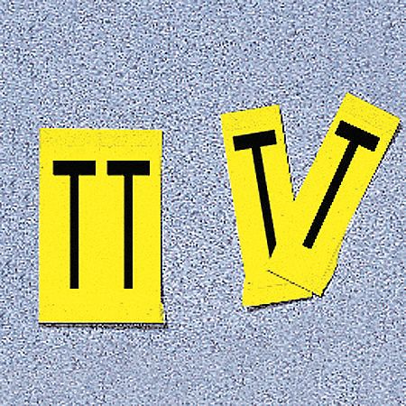 4 in Character Ht, T, Letter Label - 9WKE1|34100YT - Grainger