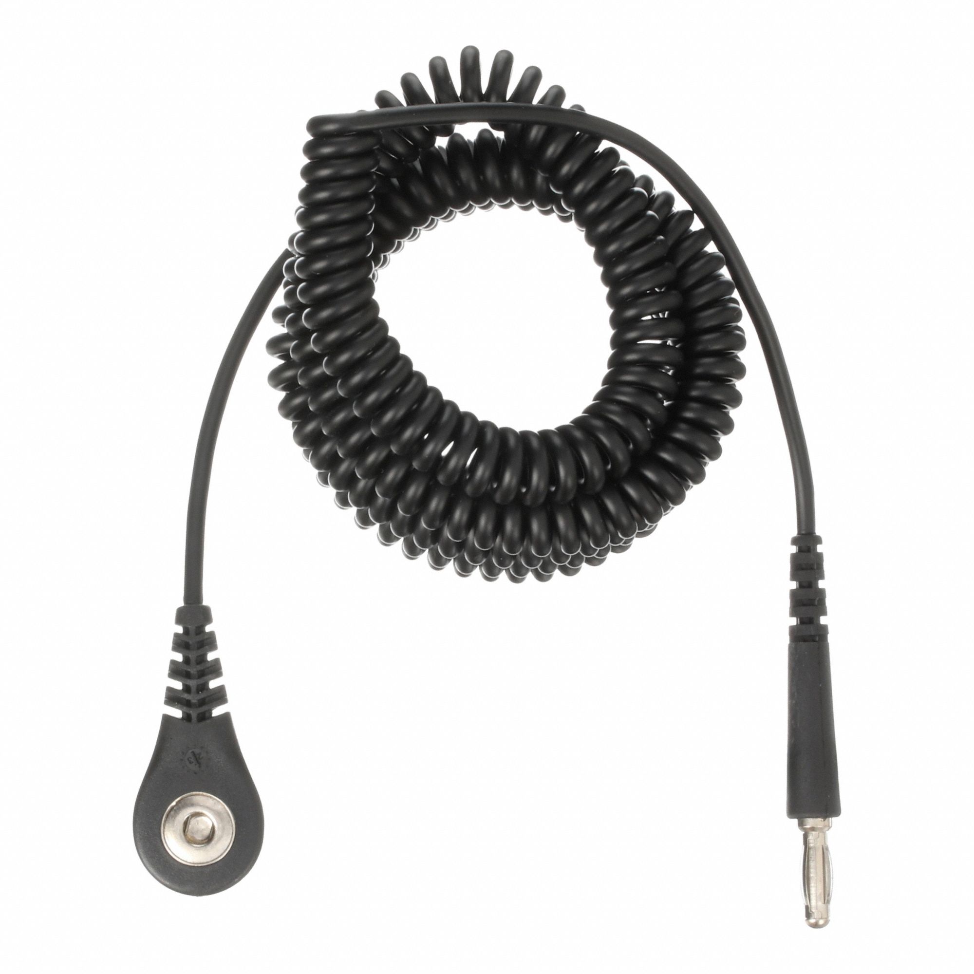 DESCO, Banana Plug/Date Coded/Relaxed Retraction Coil Cord, 12 ft Cord ...