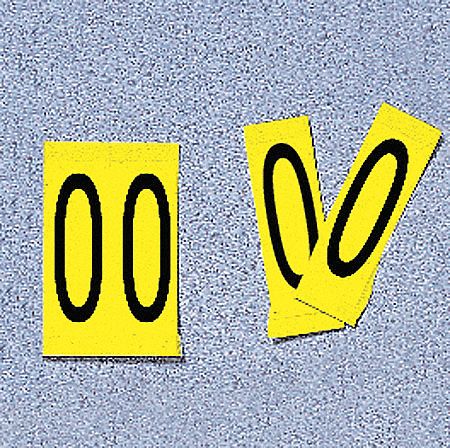 Letter Label, O, Yellow, 4 in Character Height, 25 PK - Grainger