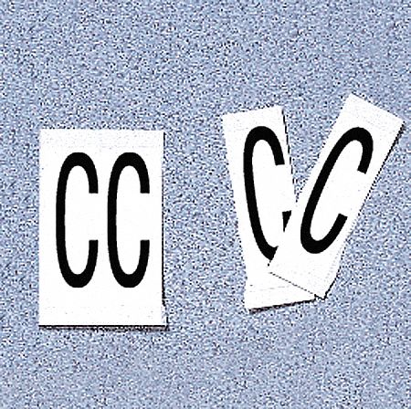 2 in Character Ht, C, Letter Label - 9KZF6|34098WC - Grainger