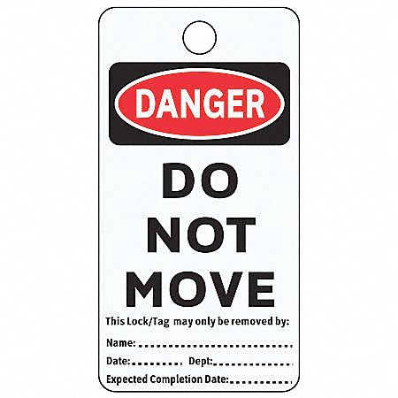 Danger Tag, Height 5-3/4", Width 3", PK 25 - Grainger