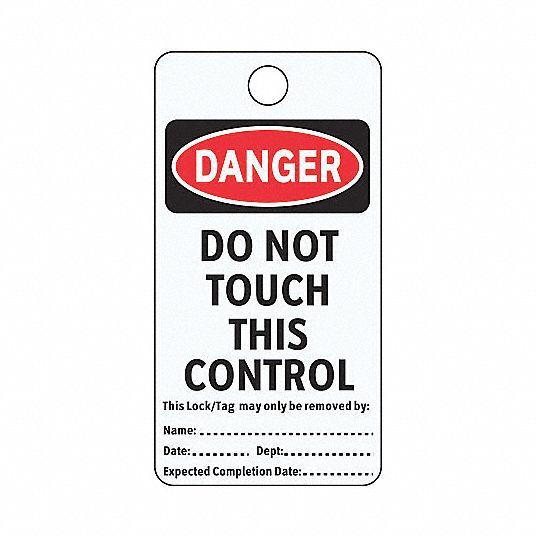 Danger Tag, Height 5-3/4", Width 3", PK 25 - Grainger