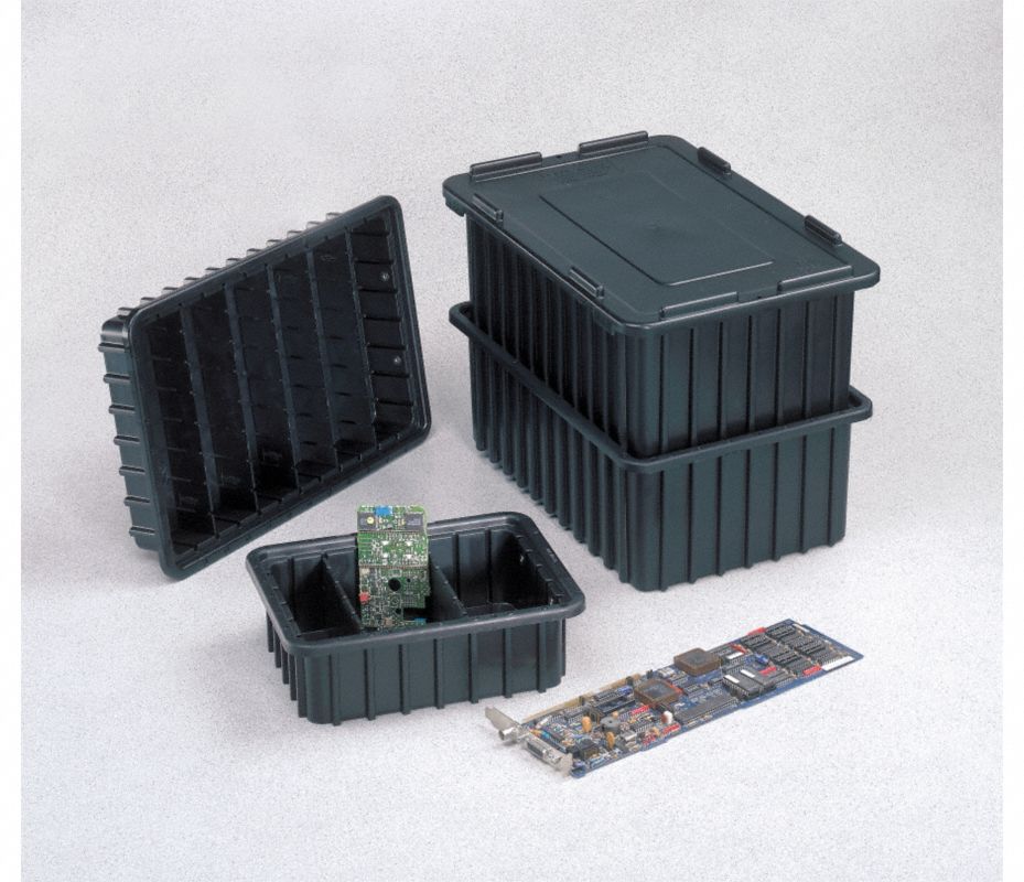 LEWISBINS Caja Divisora, Negro, Altura Exterior 12", Longitud Exterior ...