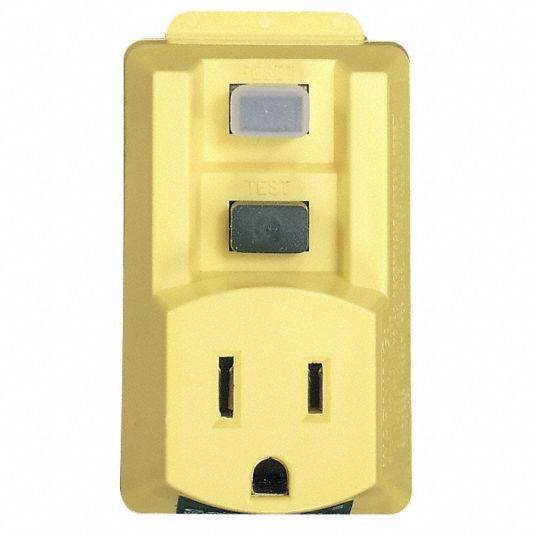 SOUTHWIRE Plug-In GFCI, No Cord, Yellow, 15.0, Plug Configuration NEMA ...
