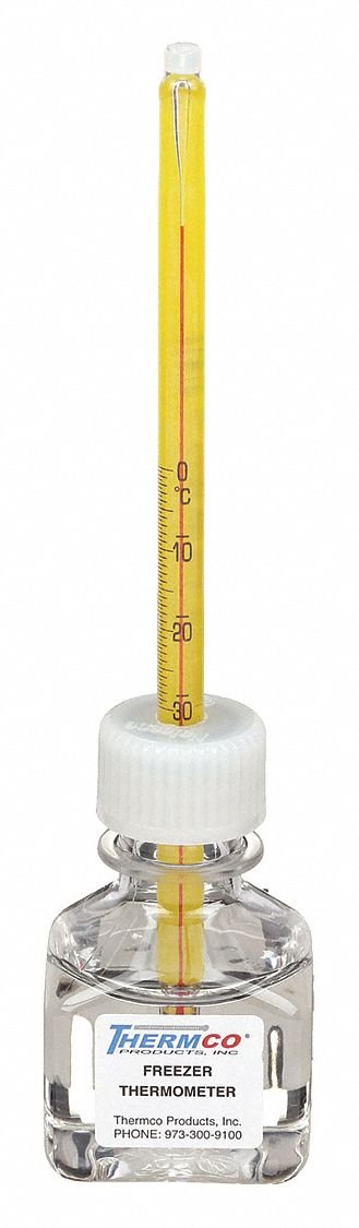 THERMCO, -30°C to 0°C, +/-1°C, Bottle Thermometer - 8AU74|ACCF0101S ...