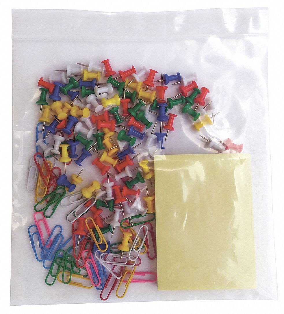 GRAINGER APPROVED 8AV55 Reclosable Poly Bag,Standard,PK500 8AV55 ...