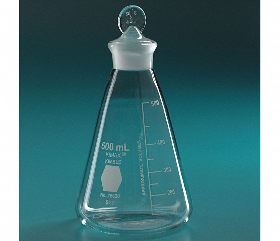 KIMBLE Matraz Erlenmeyer,500mL,PQ8 - Matraces - 38VK36 | 26600-500 ...