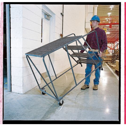 Rolling Work Platform, Steel, Single Access Platform Style, 40 in ...