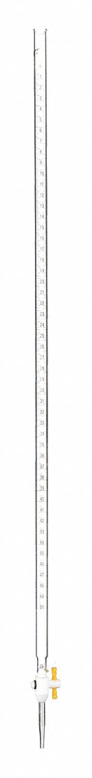 3.3 Borosilicate Glass, 50 mL Capacity - Metric, Stopcock Buret - 8AZ80 ...