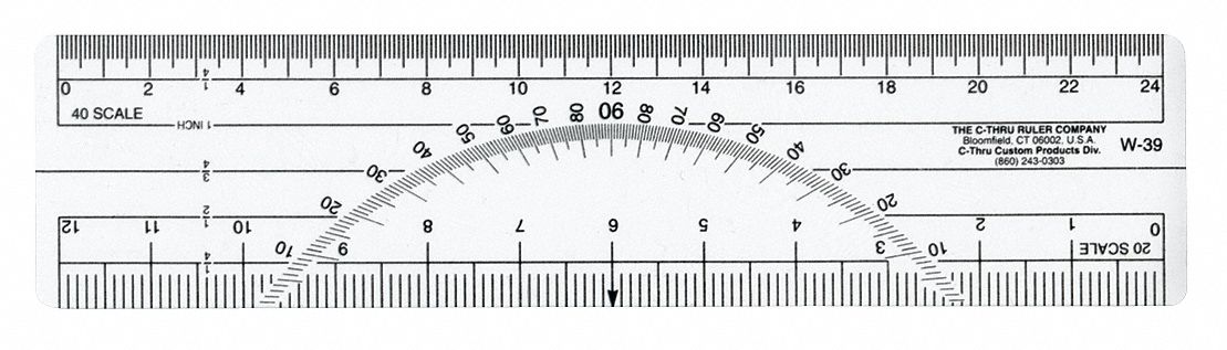 Westcott Protractor Ruler 8c634w 39 Grainger