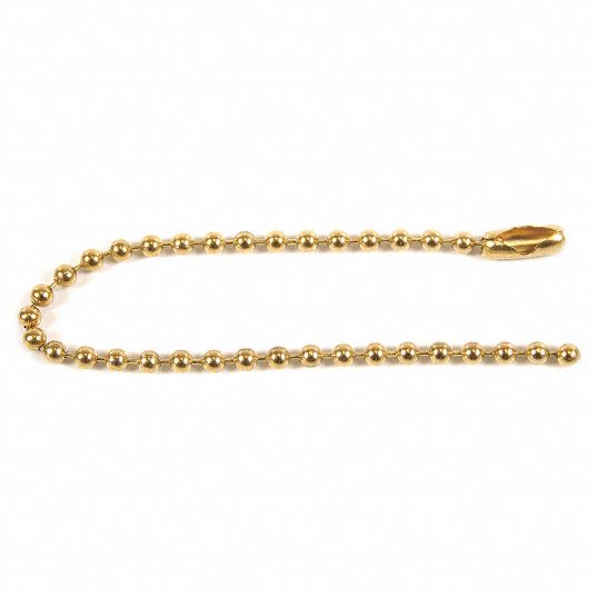 C.H. HANSON Beaded Chain: Ball Chain, 4 1/2 in Lg, 0.048 in Wire Dia ...