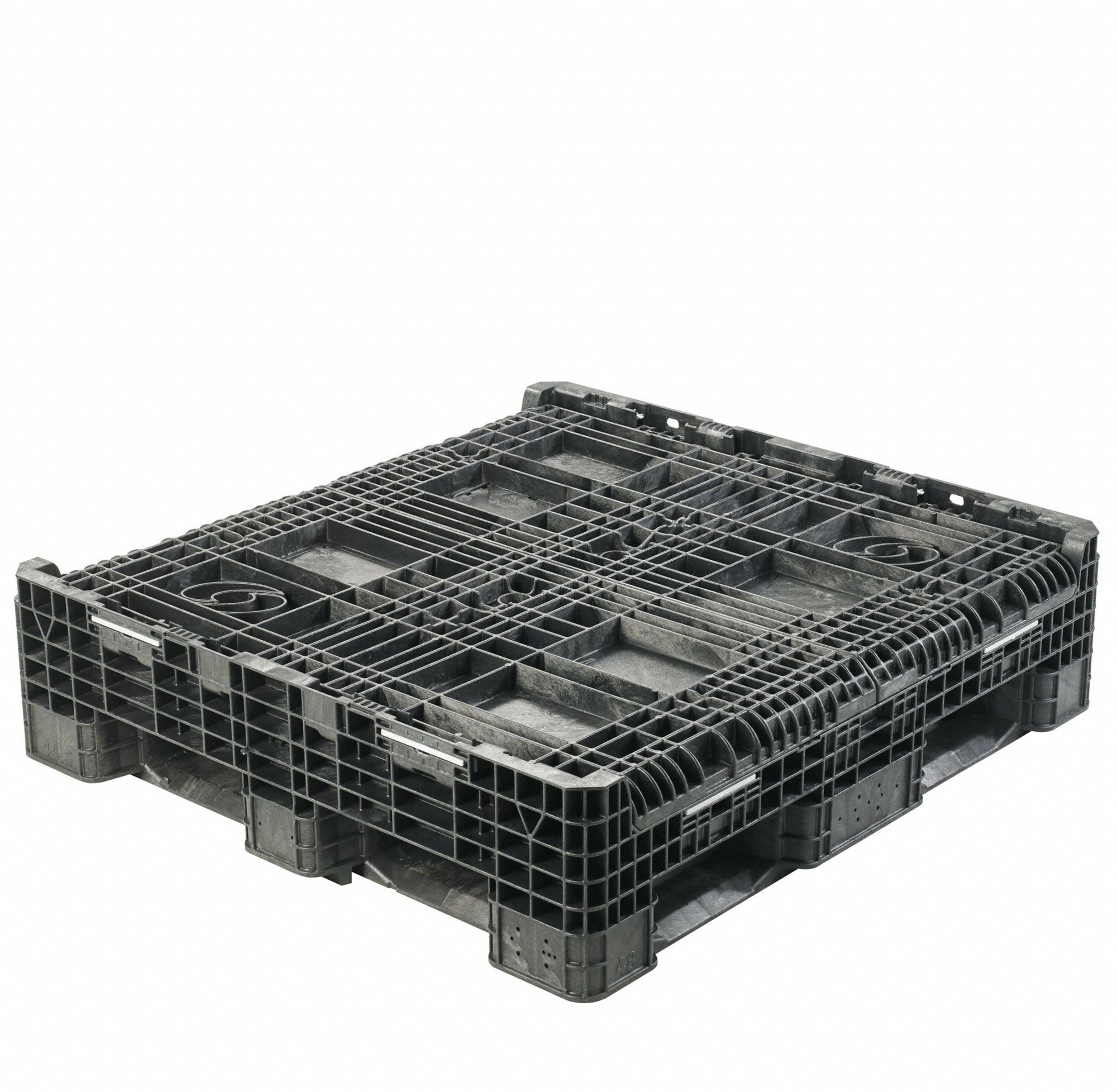 ORBIS Collapsible Bulk Container: 28.9 cu ft, 48 in x 45 in x 34 in, 4 ...