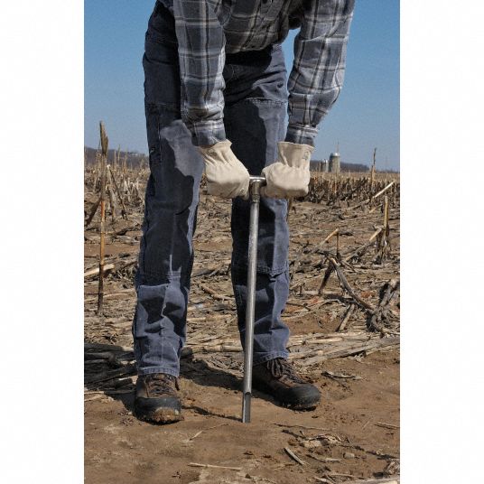 Soil Probe, 5/8 in Threaded, Includes 10 in Cross Handle - Grainger