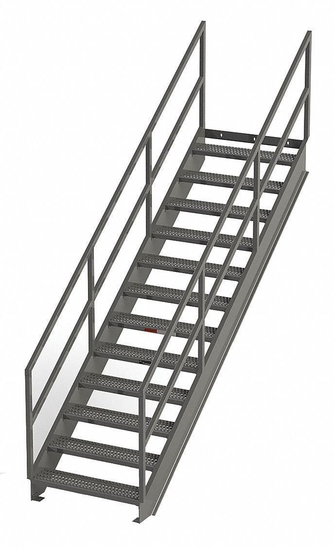 GRAINGER APPROVED Stair Unit,Carbon Steel,13 Steps 8CDX9 | eBay