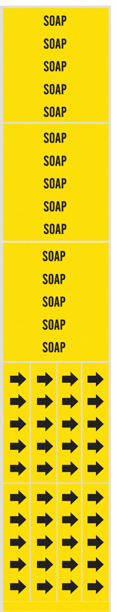 Soap, Yellow, Pipe Marker - 8CF46|8804-3C - Grainger