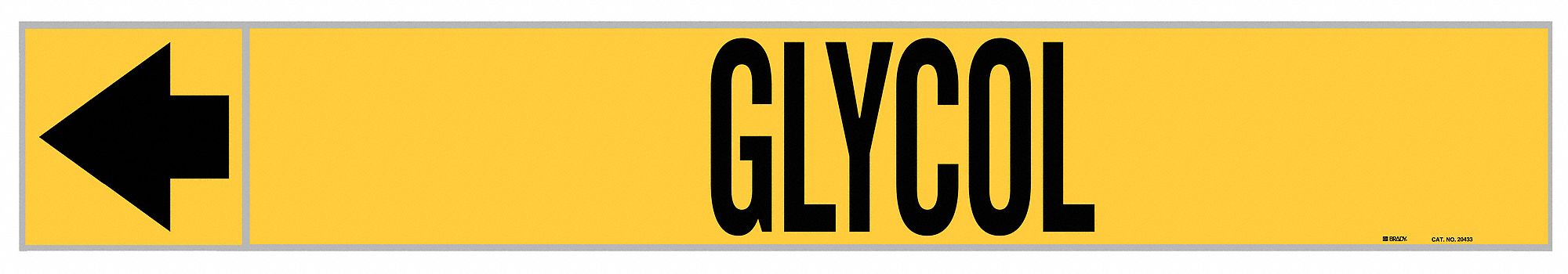 Glycol, Yellow, Pipe Marker - 8CF75|20433 - Grainger