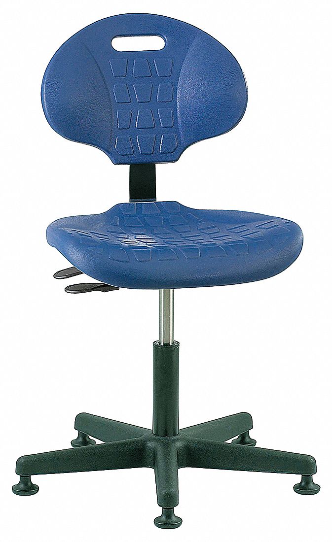 Task Chair, Task Chair, Blue, Plastic, 15 in to 20 in Nominal Seat ...