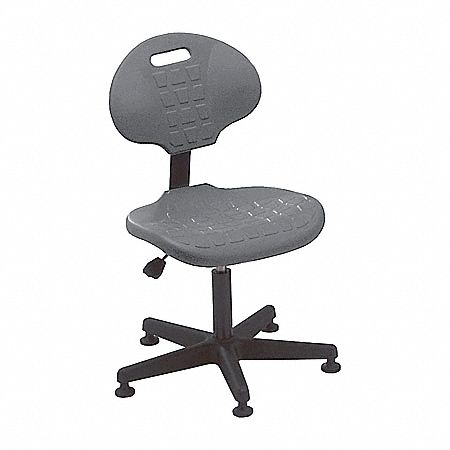 Task Chair, Task Chair, Gray, Plastic, 15 in to 22 in Nominal Seat ...