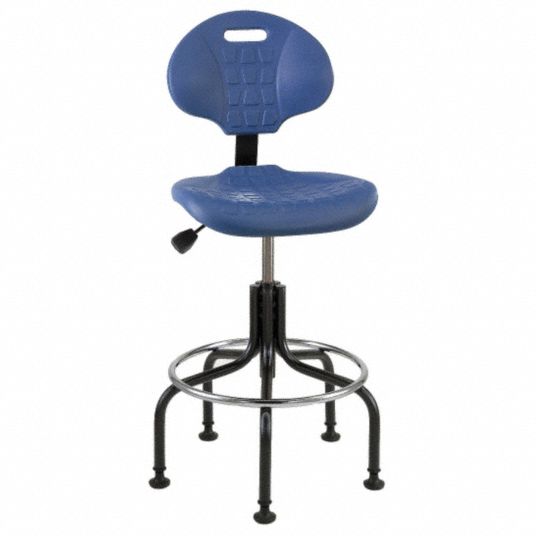 Task Chair, Task Chair, Blue, Plastic, 24 in to 29 in Nominal Seat ...