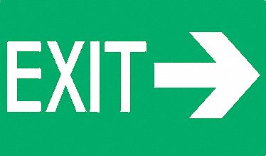 ADDLIGHT Aluminum, Exit Sign, 12" Width, 8" Height, Double-Sided No ...