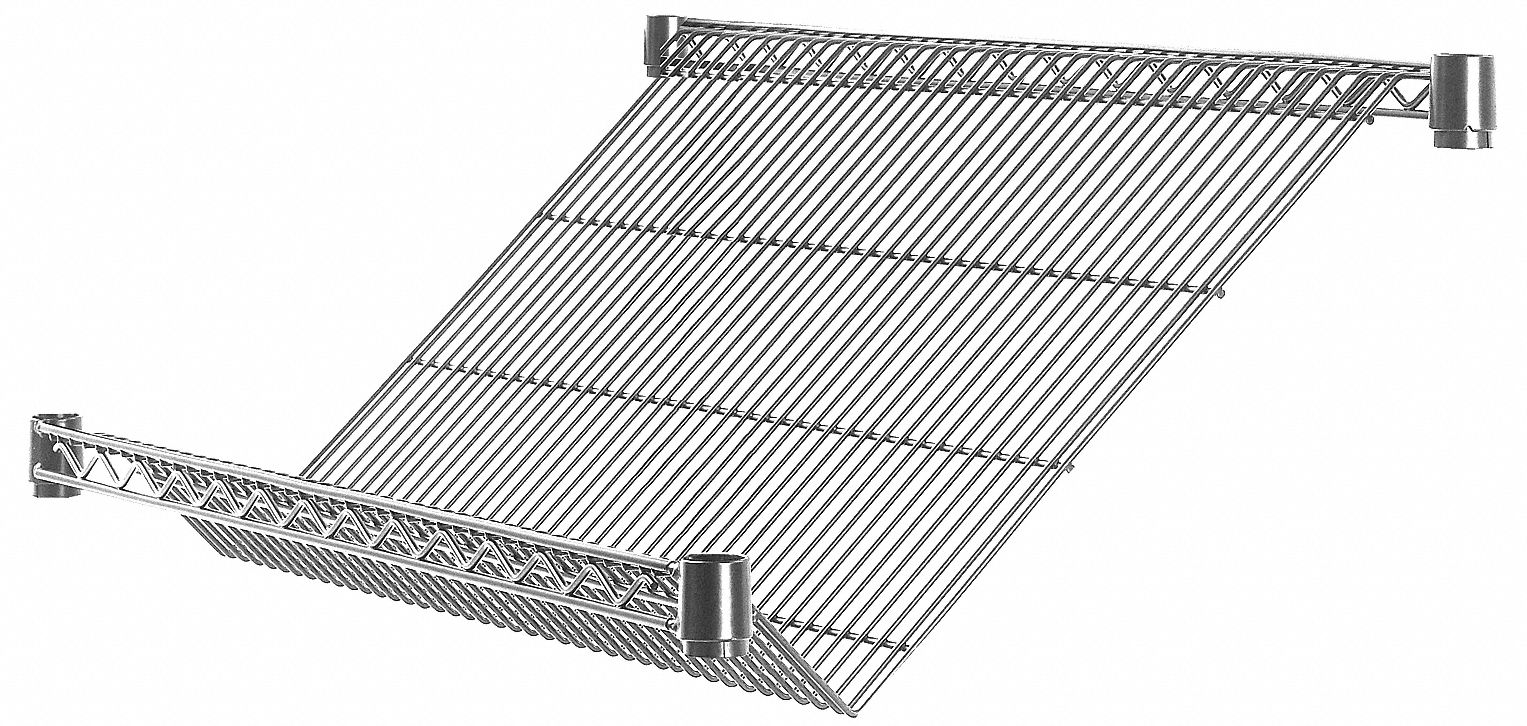METRO, 24 in x 18 in, 1 Shelves, Slanted Wire Shelf - 8CGC5|1824DNC-1PK ...