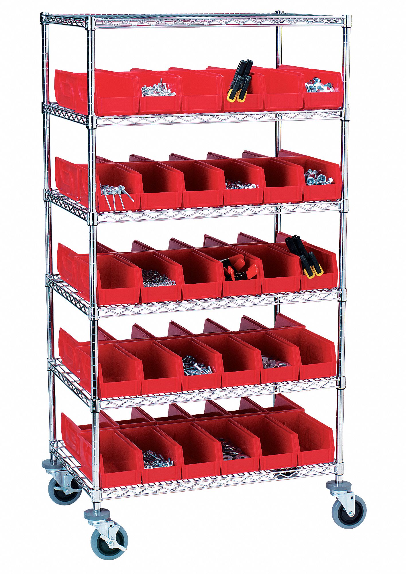 Wire Utility Cart,3 Shelf,39x36x18 - Grainger