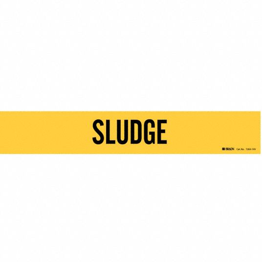 Sludge, Yellow, Pipe Marker - 8CLA2|7260-1HV - Grainger