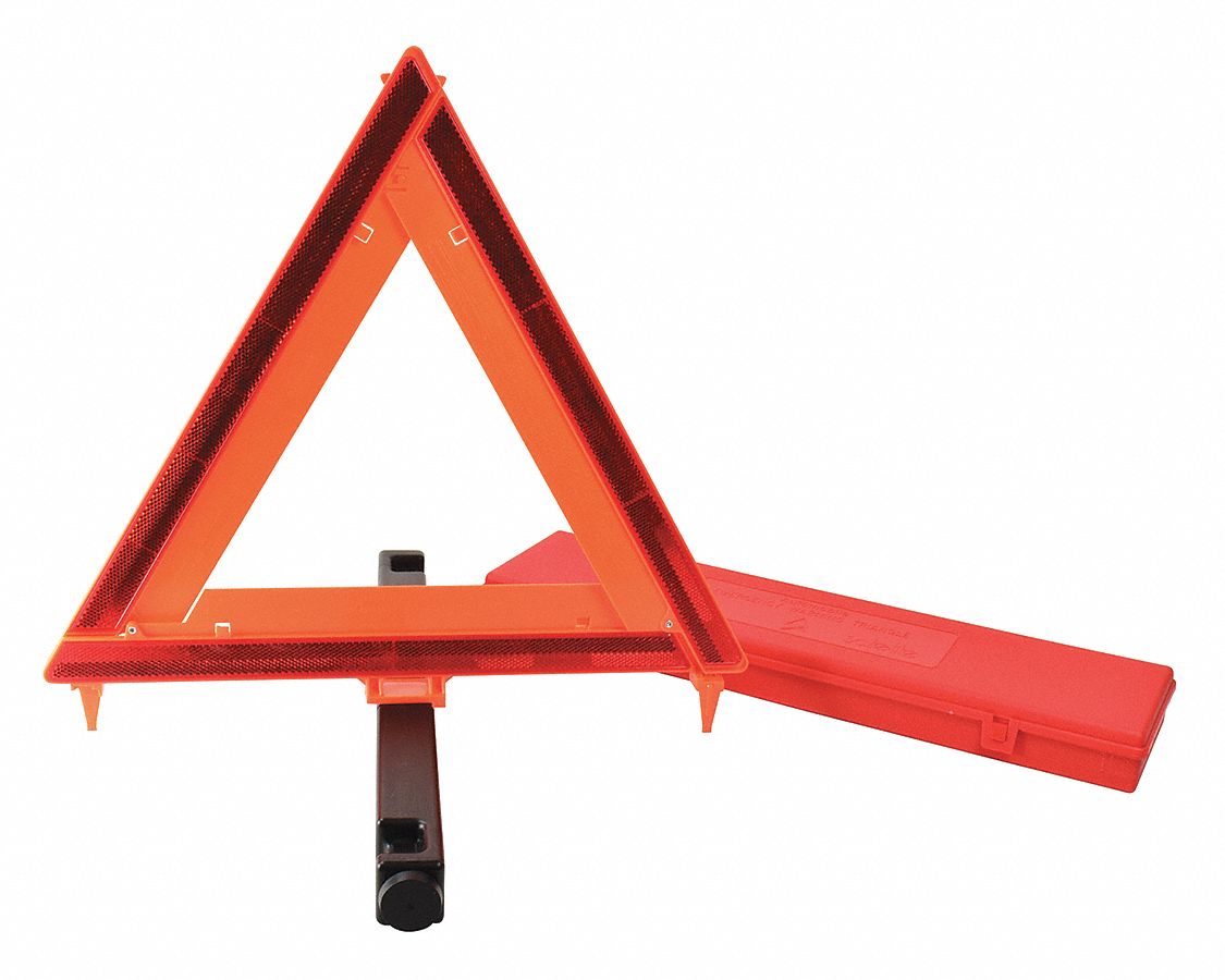 Carrying Case/Orange Triangle, Roadside Emergency Warning Triangle ...