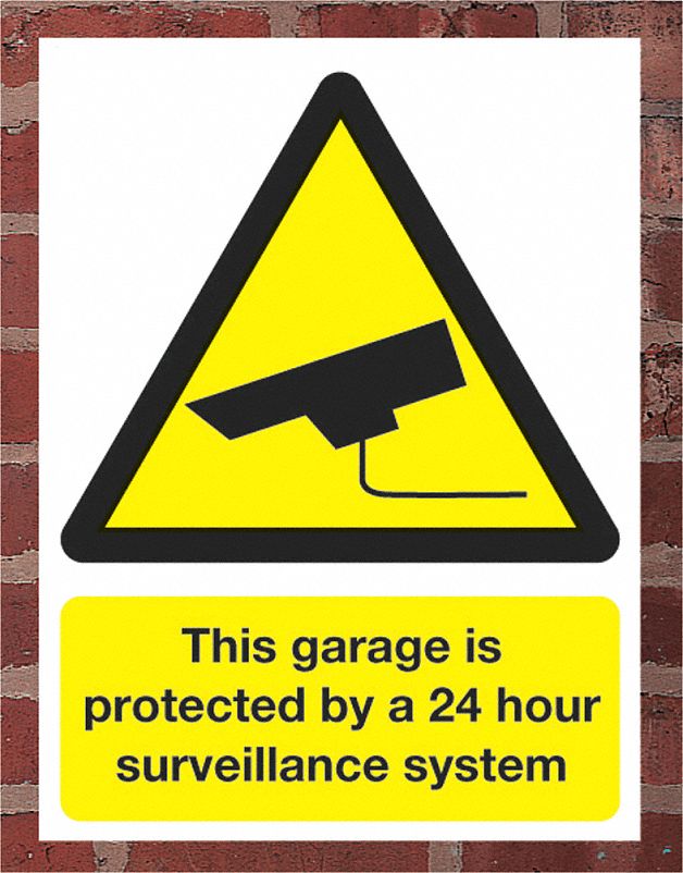 Plastic, 24 in x 18 in Nominal Sign Size, Security Sign - 8Z617|S1292R ...