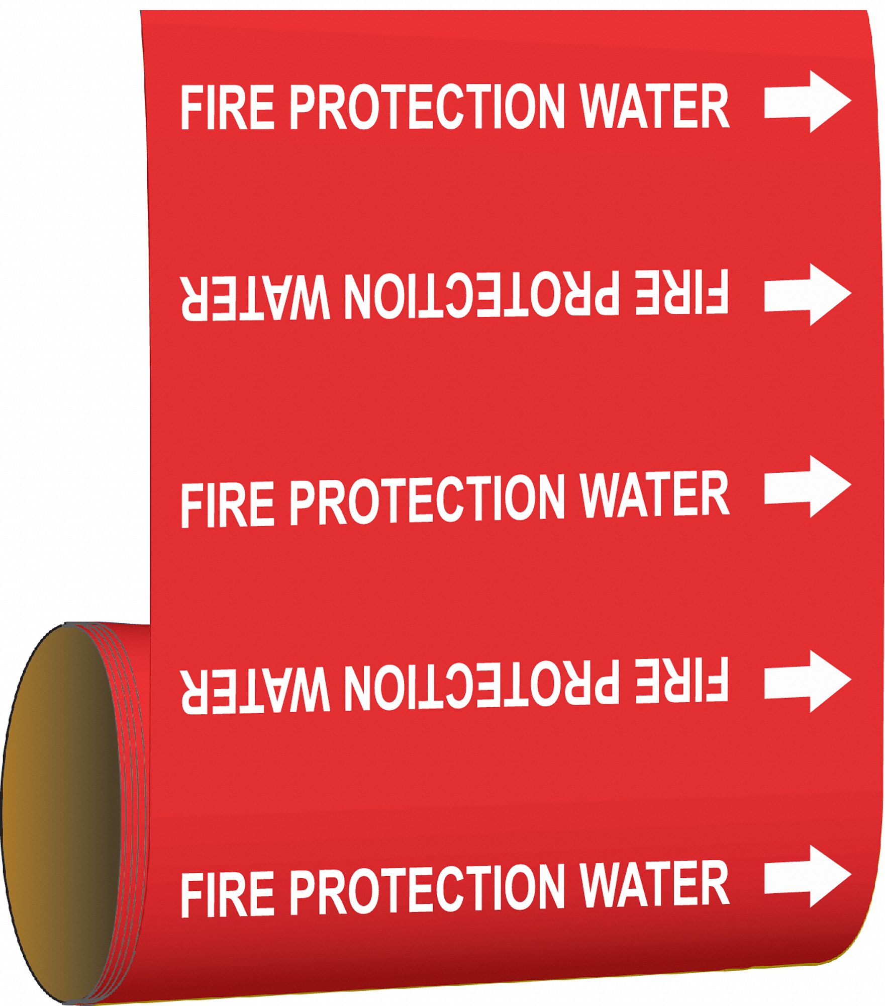 Fire Protection Water, Red, Pipe Marker - 8CMP6|41462 - Grainger