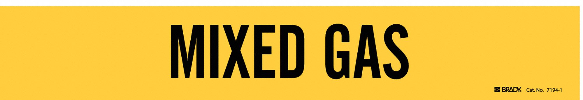 Mixed Gas, Yellow, Pipe Marker - 8CNV6|7194-1 - Grainger