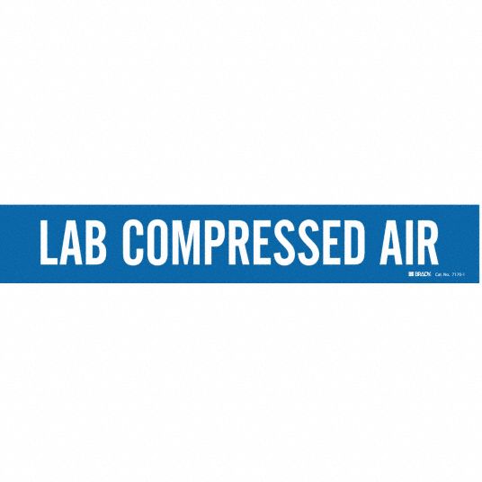 Lab Compressed Air, Blue, Pipe Marker - 8CPG1|7170-1 - Grainger