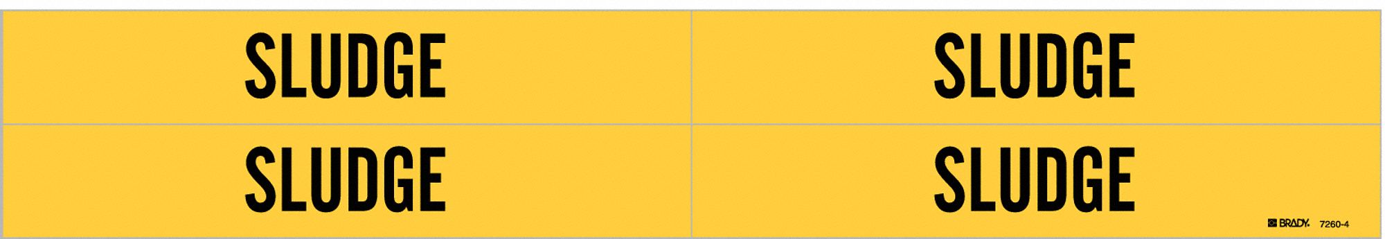 Sludge, Yellow, Pipe Marker - 8CPL8|7260-4 - Grainger