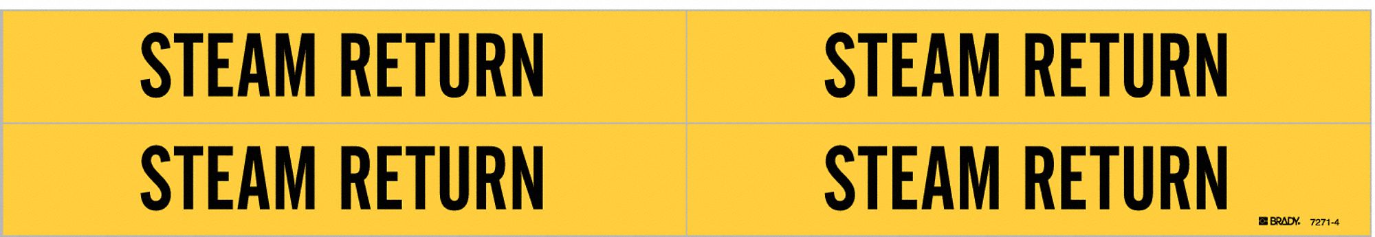 Steam Return, Yellow, Pipe Marker - 8CPM4|7271-4 - Grainger