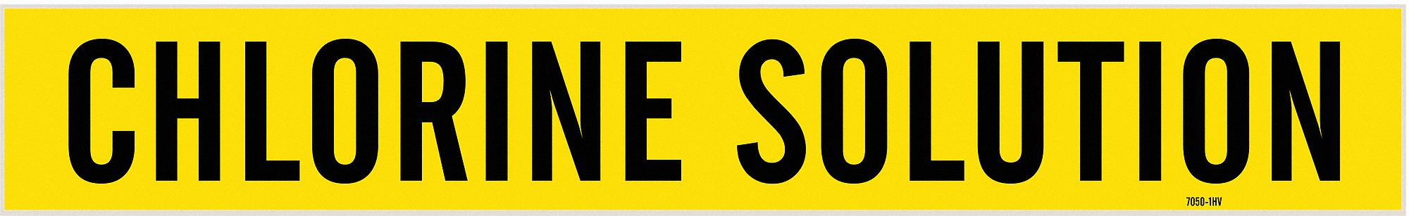 Chlorine Solution, Yellow, Pipe Marker - 8CPY9|7050-1HV - Grainger