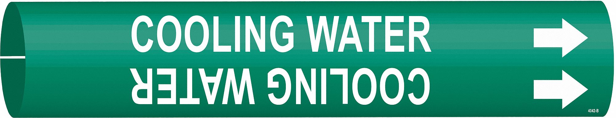 Cooling Water, Green, Pipe Marker - 8CT62|4042-B - Grainger