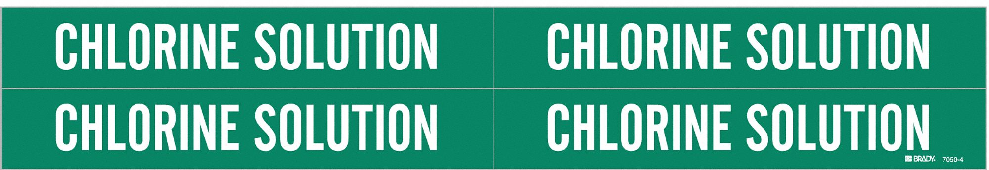 Chlorine Solution, Yellow, Pipe Marker - 8CT84|7050-4 - Grainger