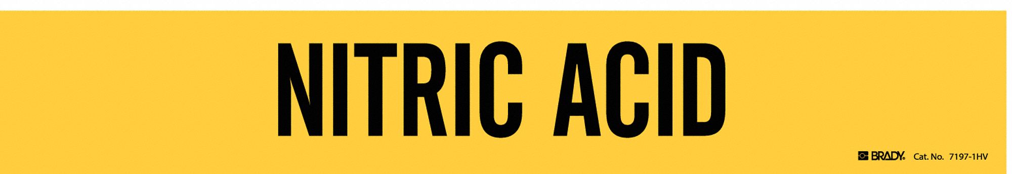 Nitric Acid, Yellow, Pipe Marker - 8CTU7|7197-1HV - Grainger