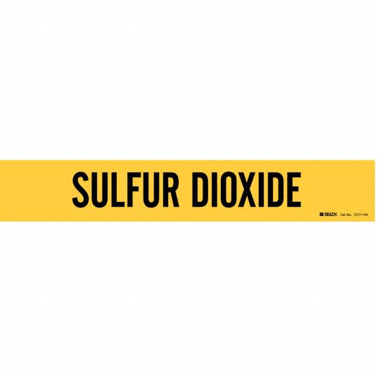 Sulfur Dioxide, Yellow, Pipe Marker - 8CU67|7277-1HV - Grainger