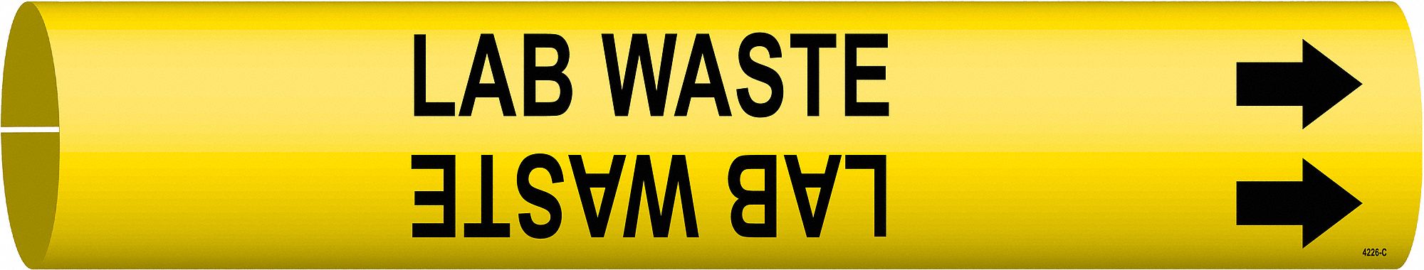 Lab Waste, Yellow, Pipe Marker - 8CU97|4226-C - Grainger