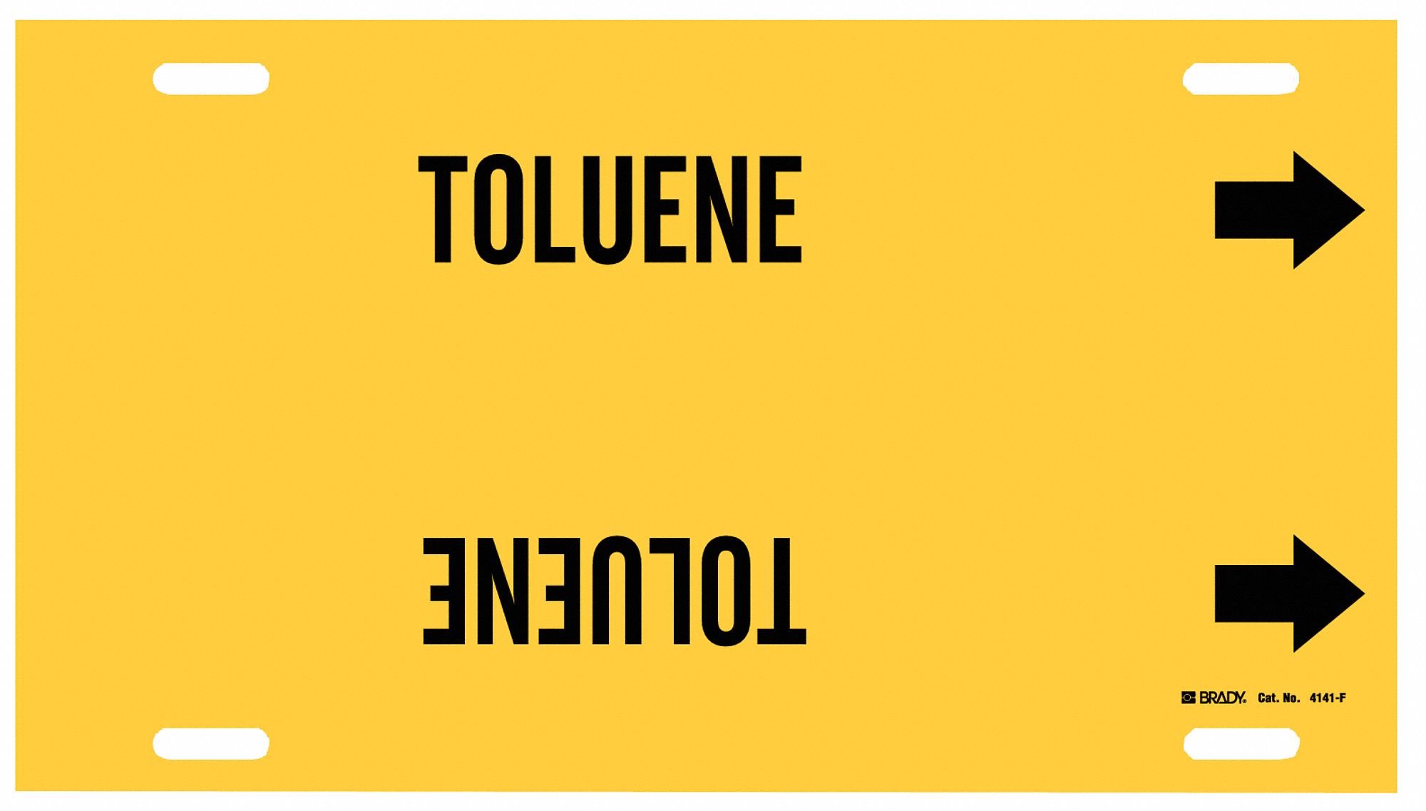 Toluene, Yellow, Pipe Marker - 8CUA1|4141-F - Grainger