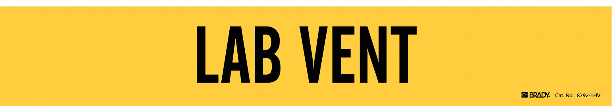 Lab Vent, Yellow, Pipe Marker - 8CUT6|8792-1HV - Grainger