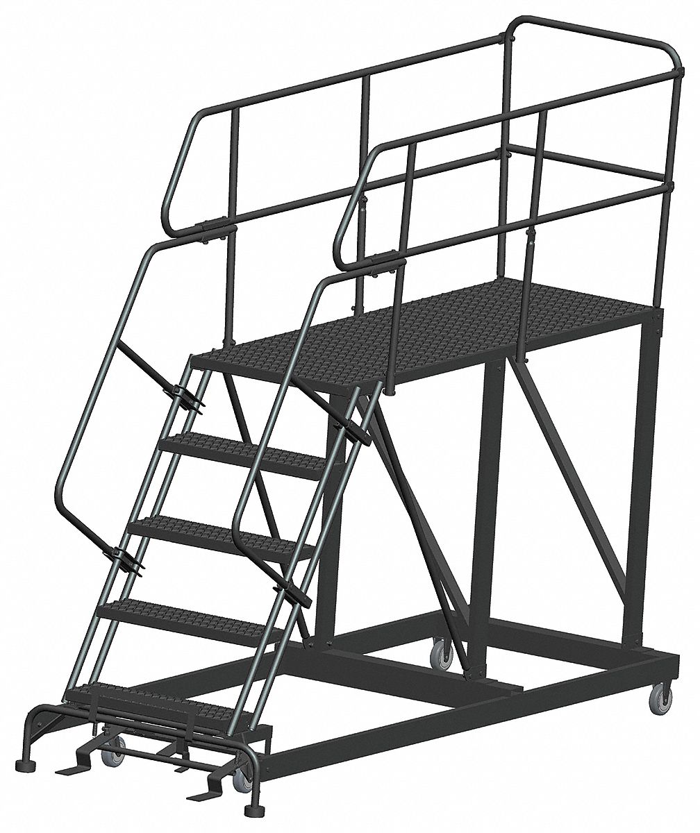 Rolling Work Platform, Steel, Single Access Platform Style, 50 in ...